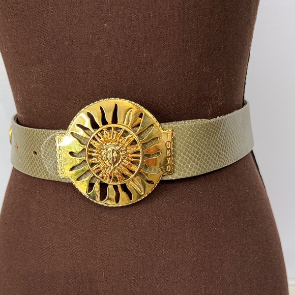 Doncaster | Accessories | Doncaster Vintage Gold Metal Green Snake ...